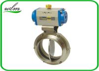 China Professional Sanitary Butterfly Valve , Stainless Steel Butterfly Valve Weld Connection End for sale