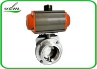 China Professional Sanitary Butterfly Valve , Stainless Steel Butterfly Valve Weld Connection End for sale