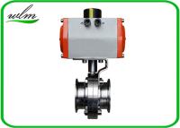China Hygienic Grade Sanitary Tri Clamp Butterfly Valve Compact Configuration , Large Size 1