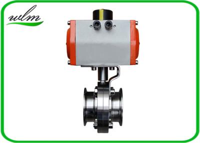 China Hygienic Grade Sanitary Tri Clamp Butterfly Valve Compact Configuration , Large Size 1