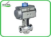 China Hygienic Grade Sanitary Tri Clamp Butterfly Valve Compact Configuration , Large Size 1