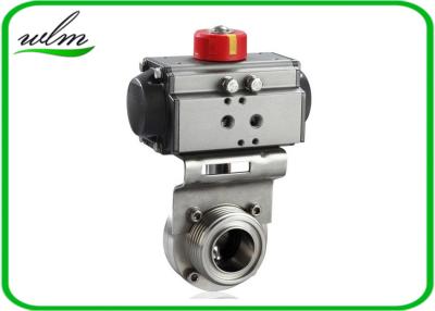 China Aluminium Actuator Pneumatic Butterfly Valve , Male / Female Threaded Butterfly Valves for sale