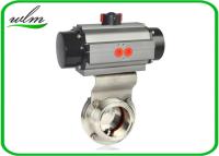 China Aluminium Actuator Pneumatic Butterfly Valve , Male / Female Threaded Butterfly Valves for sale