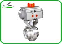 China Aluminium Actuator Pneumatic Butterfly Valve , Male / Female Threaded Butterfly Valves for sale