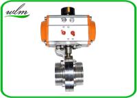 China Aluminium Actuator Pneumatic Butterfly Valve , Male / Female Threaded Butterfly Valves for sale