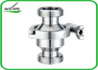 China Hygienic Grade Sanitary Check Valve With Male Thread Connection , High Sealing Function for sale