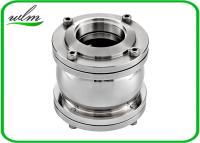 China Three Pieces Sanitary Flanged Check Valve / One Way Check Valve For Pure Medium for sale