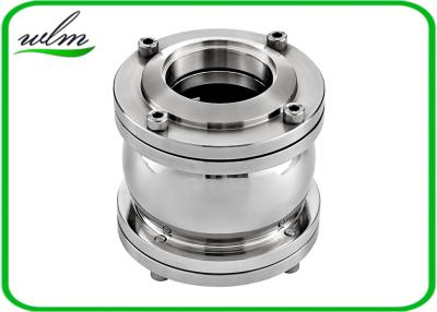 China Three Pieces Sanitary Flanged Check Valve / One Way Check Valve For Pure Medium for sale