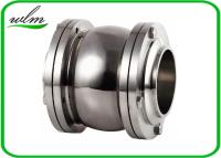 China Three Pieces Sanitary Flanged Check Valve / One Way Check Valve For Pure Medium for sale