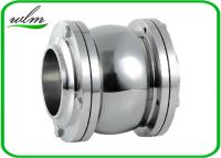 China Three Pieces Sanitary Flanged Check Valve / One Way Check Valve For Pure Medium for sale