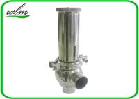 China Butt Weld Sanitary Pressure Relief Valve with Spring Return Configuration , Slight Opening for sale