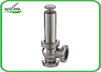 China High Sanitation Hygienic Pressure Relief Valve Manual Gear Powered , Union Connection for sale
