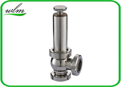 China High Sanitation Hygienic Pressure Relief Valve Manual Gear Powered , Union Connection for sale
