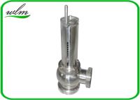 China High Sanitation Hygienic Pressure Relief Valve Manual Gear Powered , Union Connection for sale