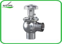 China Hygienic Sanitary Manual Flow Regulating Valve Butt Weld / Tri Clamp Connection Ends for sale