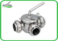 China 10 Bar Hygienic Valves Straight Way Three Way Plug Valve With Rapid Assembly for sale