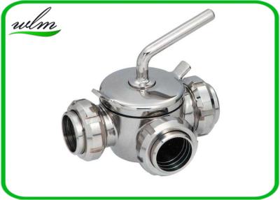 China 10 Bar Hygienic Valves Straight Way Three Way Plug Valve With Rapid Assembly for sale