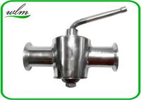 China 10 Bar Hygienic Valves Straight Way Three Way Plug Valve With Rapid Assembly for sale