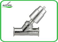 China Double Acting Hygienic Valves Pneumatic Angle Seat Valve PTFE Seal Material for sale