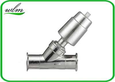 China Double Acting Hygienic Valves Pneumatic Angle Seat Valve PTFE Seal Material for sale