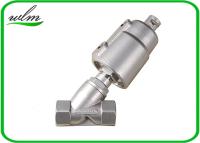 China Double Acting Hygienic Valves Pneumatic Angle Seat Valve PTFE Seal Material for sale