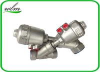 China Double Acting Hygienic Valves Pneumatic Angle Seat Valve PTFE Seal Material for sale