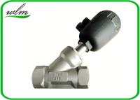 China Hygienic Plastic Angle Seat Valve with Pneumatic Actuator , Thread / Flange Connection for sale