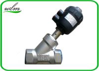 China Hygienic Plastic Angle Seat Valve with Pneumatic Actuator , Thread / Flange Connection for sale