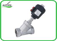 China Hygienic Plastic Angle Seat Valve with Pneumatic Actuator , Thread / Flange Connection for sale