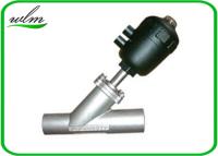China Hygienic Plastic Angle Seat Valve with Pneumatic Actuator , Thread / Flange Connection for sale