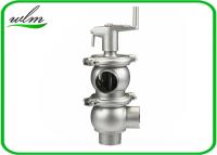 China Stainless Steel Hygienic Sanitary Shutoff Manual Diverter Valve With 0-10 Bar Working Pressure for sale