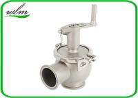 China Stainless Steel Hygienic Sanitary Shutoff Manual Diverter Valve With 0-10 Bar Working Pressure for sale