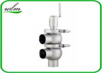 China Stainless Steel Hygienic Sanitary Shutoff Manual Diverter Valve With 0-10 Bar Working Pressure for sale
