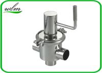 China Stainless Steel Hygienic Sanitary Shutoff Manual Diverter Valve With 0-10 Bar Working Pressure for sale