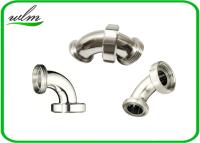China Durable Sanitary Pipe Fittings Elbow Pipe Fittings Union Connection For Food Industry Yogurt for sale