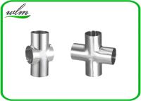 China Mirror Polishing Sanitary Pipe Fittings Cross Pipe Fittings For Pharmaceutical Engineering for sale