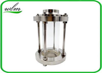 China Straight Tube Sanitary Sight Glass Butt Weld Connection For For High Temperature Pipe System for sale