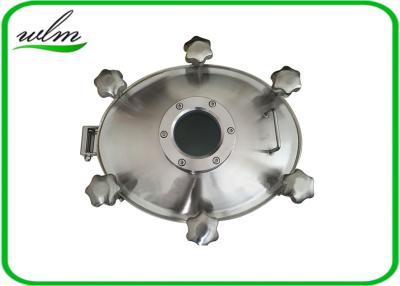 China Sight Glass Stainless Steel Manhole Cover High Pressure Elliptical Shaped for sale