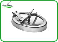 China 304 316L Stainless Steel Manhole Cover Sanitary Elliptical Shape For Hygienic Tank Vessels for sale