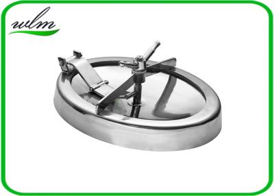 China 304 316L Stainless Steel Manhole Cover Sanitary Elliptical Shape For Hygienic Tank Vessels for sale
