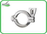 China Sanitary Hygienic Double Bolt Pipe Clamps Tri Clamp Sanitary Fittings Mirror Polishing for sale