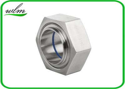 China ISO2853 Hygienic Stainless Steel Union Couplings Hexagon Nut Type 1 Inch-4 Inch Size for sale
