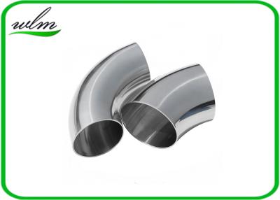 China Durable Sanitary Butt Weld Fittings 45 / 90 / 180 Degree Bends Elbows Fittings for sale