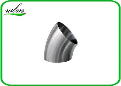 China Safety Sanitary Butt Weld Fittings 45 90 180 Degree Pipe Elbow Fittings ASME BPE Standard for sale