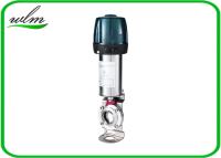 China C-TOP Control Unit Type Sanitary Pneumatic Stainless Steel Butterfly Valve for sale