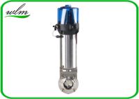 China C-TOP Control Unit Type Sanitary Pneumatic Stainless Steel Butterfly Valve for sale