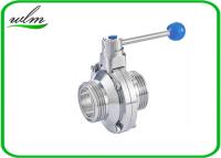 China Sanitary Manual Butterfly Valve With Pull Rod Handle for sale
