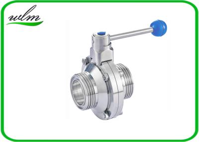 China Sanitary Manual Butterfly Valve With Pull Rod Handle for sale