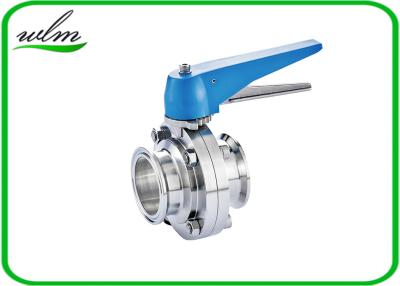 China Sanitary Manual Butterfly Valve With Multi Position Gripper for sale