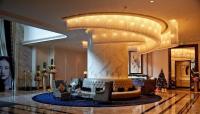 China Luxury Hotel Lobby Furniture Combination Fabric Velvet Sectional Sofa for sale